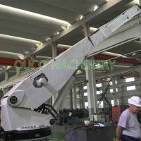China Custom Stiff Boom Marine Offshore Pedestal Crane 10 Ton ABS Certified Lifting Cargoes for sale