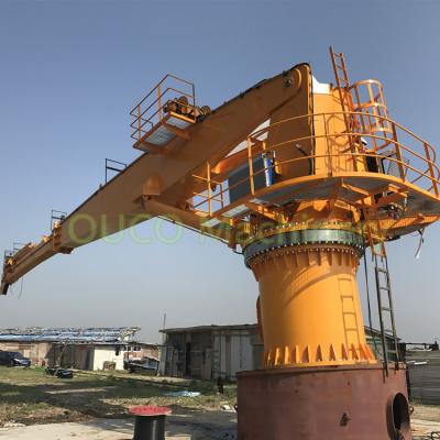China 40t Telescopic Boom Jib Electric Hydraulic Marine Deck Crane 40m Outreach for sale
