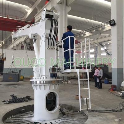 China Hydraulic Telescopic Boom Marine Boat Lifting Crane 1T5M CCS Certified for sale