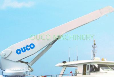 China OUCO 1T4M Offshore Pedestal Crane Cargo Ship Crane ISO CE Certified Stiff Boom Marine Crane for sale