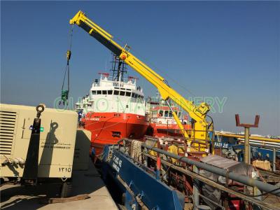 China Hydraulic Deck Pedestal Crane 1.5T 10M Telescopic Boom 360 Rotation for sale