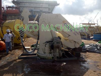 China Knuckle Telescopic Boom Hydraulic Winch Marine Crane for sale