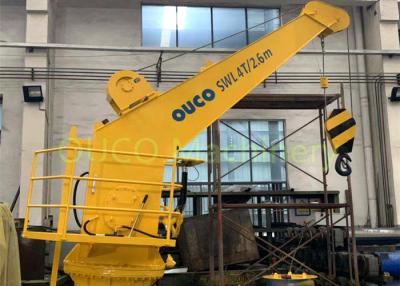 China 4T2.6M Fixed Beam Marine Deck Crane CCS With Emergency Stop Button for sale