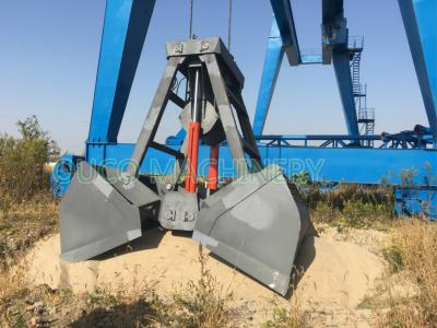 China Remote Control 13m3 2 Peels Clamshell Grab Bucket 9500kg for Single Hook Crane for sale