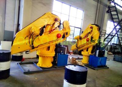 China 2 Ton 6 Meter Telescopic Knuckle Boom Marine Crane for Ship Deck Use for sale