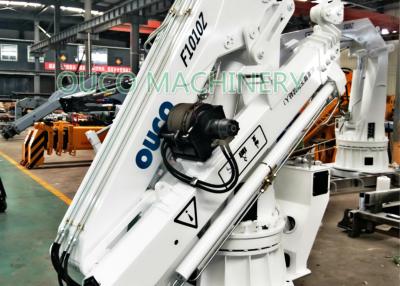 China OUCO 1.4 Ton 10 Meter Mini Hydraulic Telescopic Knuckle Boom Crane for Marine Use for sale