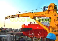 China 132kw Offshore Pedestal Telescopic Boom Marine Crane 5T37M 25T10M AC440V for sale