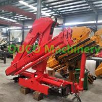 China 5 Ton Hydraulic Telescopic Knuckle Boom Truck Mounted Crane 7.7m Radius for sale