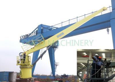 China OUCO 5T18M Stiff Boom Hydraulic Marine Deck Crane for Fish Ship 55KW for sale