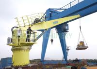 China OUCO 5T18M Stiff Boom Hydraulic Marine Deck Crane for Fish Ship 55KW for sale