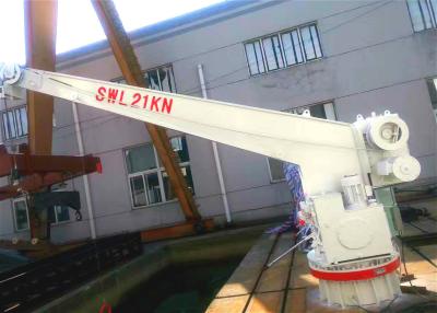 China Slewing Hydraulic Deck Crane 60m/min Lowering Speed for Rescue Boat Life Raft 14kN for sale
