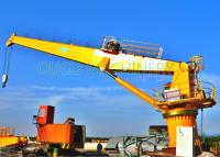 China Electric Hydraulic Marine Deck Crane 20T18M 10T25.5M HG70 Steel Stiff Boom for sale