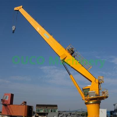 China Offshore Cargo Ship Crane 25T Pedestal Jib Crane Stiff Boom 20m Radius for sale