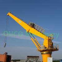 China Offshore Cargo Ship Crane 25T Pedestal Jib Crane Stiff Boom 20m Radius for sale