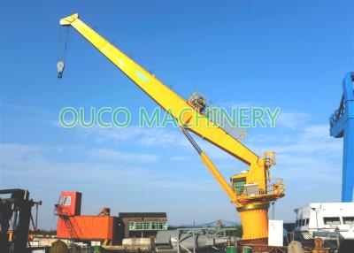 China Straight Boom Marine Deck Crane AC380V 75KW 5t30m for Vessel Barge for sale