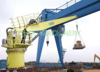 China Pedestal Marine Offshore Ship Deck Crane 10t 10m Stiff Fixed Boom Hydraulic 360 Degree for sale