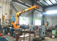 China Telescopic Boom Hydraulic Marine Pedestal Mounted Crane 0.7T 6M SWL 7.5KW for sale