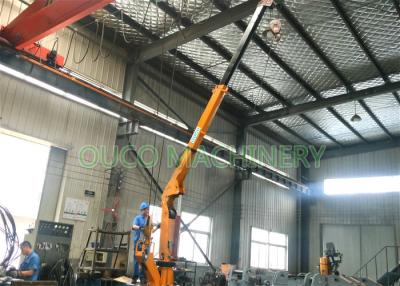 China Small Hydraulic Marine Pedestal Mounted Telescopic Boom Crane 0.7t 8m for sale
