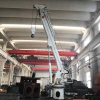 China 3 Ton 30 Meter Hydraulic Telescopic Boom Marine Deck Crane with Pedestal Base for sale