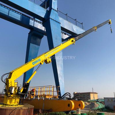 China 0.2t 20m Telescopic Boom Crane Marine High Safety for Lifting Cargoes for sale