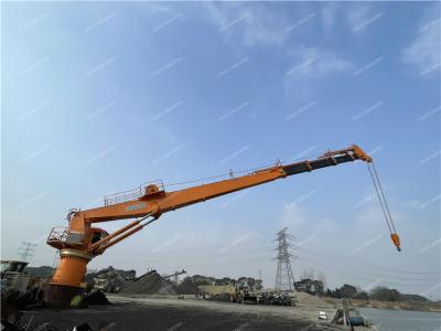 China PSV Telescopic Boom Offshore Crane 5T37M Left Hand Drive Cab Base 2 Level Sea State for sale