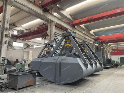 China 24 CBM Two Peels Mechanical Clamshell Grab Bucket for Sand Grains Double Rope for sale