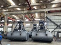 China 24 CBM Two Peels Mechanical Clamshell Grab Bucket for Sand Grains Double Rope for sale
