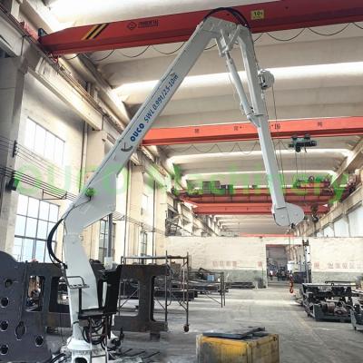 China Electro Hydraulic Knuckle Boom Marine Davit Crane 2T8M 27KW 360 Degree Rotation for sale
