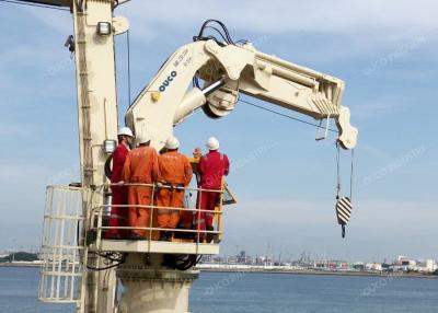 China 2.5T 22M Offshore Shipboard Crane Telescopic Folding Boom Marine Pedestal Crane for sale