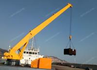 China Mobile Ship Deck Crane Stiff Boom 18M Radius 30M Height CCS Certification Custom Cab for sale