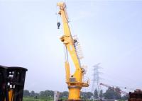 China Yellow Telescopic Boom Pedestal Crane Offshore With Operator Cab for sale