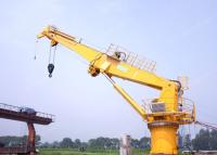 China Yellow Telescopic Boom Pedestal Crane Offshore With Operator Cab for sale