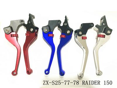 China Aluminum Alloy Motorcycle Handlebar Lever for TMX HD3 RXK Thunder-125 - CNC Milled Surface with Rotation Adjuster for sale