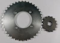 China Steel Motorcycle Chain Sprocket Set 5.8-7.2mm Thickness for SUZUKI HONDA YAMAHA Models for sale