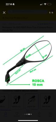 China Universal Motorcycle Replacement Mirror - 120mm Diameter with 8mm Thread Mounting for Various Models for sale