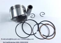 China Silver Aluminum Motorcycle Piston Kit CD110 52.4mm Bore 37mm Height for sale
