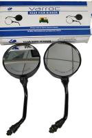 China BAJAJ 4S 3W 205 Motorcycle Tricycle Side Mirror Glass Replacement Black ABS Plastic Shell for sale