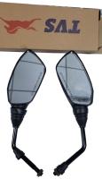 China TVS 3W/TVS KING Rear Side Mirror Glass Replacement - Plastic & Glass Construction, 200-500 Sets MOQ for sale