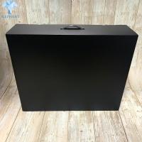 China Black Debossed 450gsm CCNB Corrugated Cardboard Boxes With Handle for sale