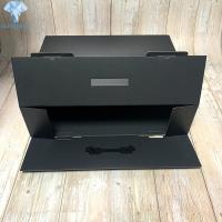China Black Debossed 450gsm CCNB Corrugated Cardboard Boxes With Handle for sale