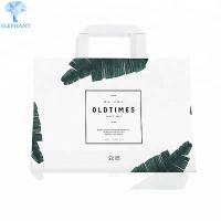 China Rigid Glossy White Laminated Gift Bags Offset Printing Book Packaging for sale