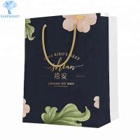 China Birthday Christmas Black Gift Bags With Handles 22cm×16cm×7cm for sale