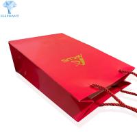 China OEM Logo Kraft Paper Shopping Bags With Handles Bulk Matt Varnish for sale