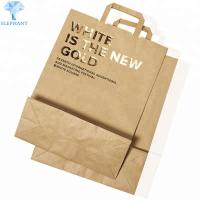 China Disposable Coffee Brown Paper Gift Bags Embossing Debossing for sale