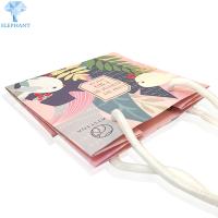China Pink Underwear Paper Shopping Bags With Handles Matt Lamination for sale