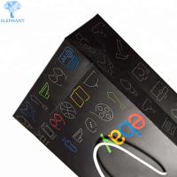 China Offset Printing Black Paper Gift Bags With Handles Eco Friendly for sale