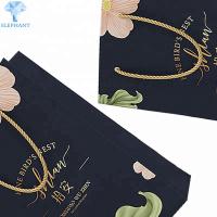 China Birthday Christmas Black Gift Bags With Handles 22cm×16cm×7cm for sale
