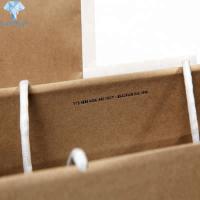 China Disposable Coffee Brown Paper Gift Bags Embossing Debossing for sale