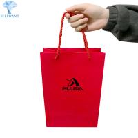 China OEM Logo Kraft Paper Shopping Bags With Handles Bulk Matt Varnish for sale