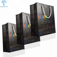 China Offset Printing Black Paper Gift Bags With Handles Eco Friendly for sale